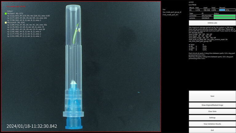 Syringe Final Inspection Application - UnitX